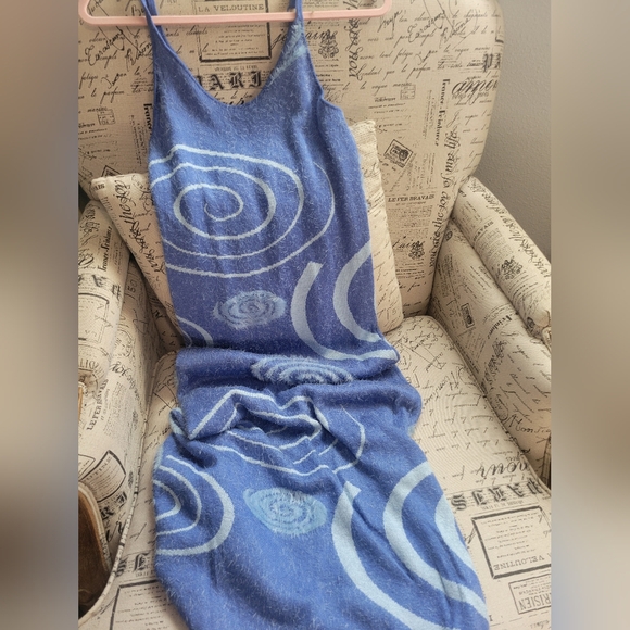 House of Sunny | Dresses | House Of Sunny Blue Swirl Pattern Dress ...